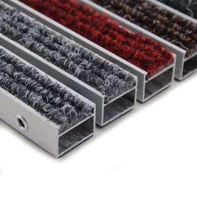China 20 MM Recessed Aluminum Metal Floor Mat For High Traffic Entrance 6063 T5 for sale