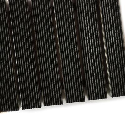 China Hinge Recessed Aluminum Entrance Floor Mats Rubber Insert 22 MM Thick for sale