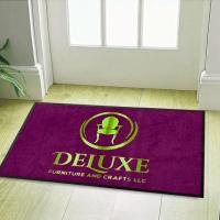 China Company Custom Logo Mat For Business Nylon Fiber Rubber Backing for sale