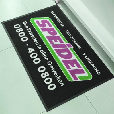 China 2' X 3' Nylon Print Logo Entrance Mat Rubber Backed 9 MM for sale