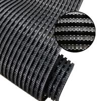 China Heavy Traffic Safety Floor Matting Black Vinyl Grid Waterproof All Weather for sale