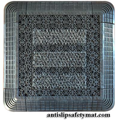 China Interlock Tiles Commercial Entrance Floor Mat 20cmx20cm PVC Vinyl for sale