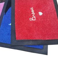 China Custom Size Floor Mats Printing Logo Nylon Top Rubber Back 8 - 9 MM for sale