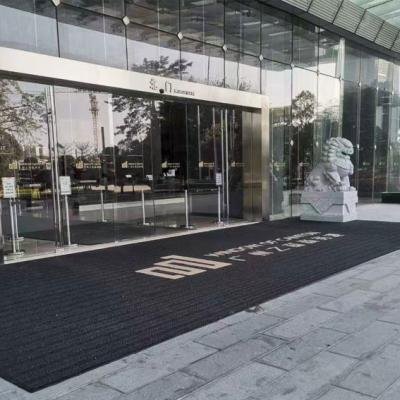 China Custom Logo Entrance Scraper Wiper Mat Large Size Hotel Lobby for sale