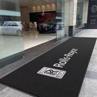 China Non Slip Custom Made Welcome Entrance Mat Carpet With Printed Logo for sale