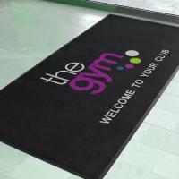 China 9 Mm Anti Slip Outdoor Mat Uv Stabilized Printed Logo Welcome Entrance Carpet for sale