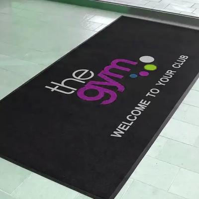 China 9 Mm Anti Slip Outdoor Mat Uv Stabilized Printed Logo Welcome Entrance Carpet for sale