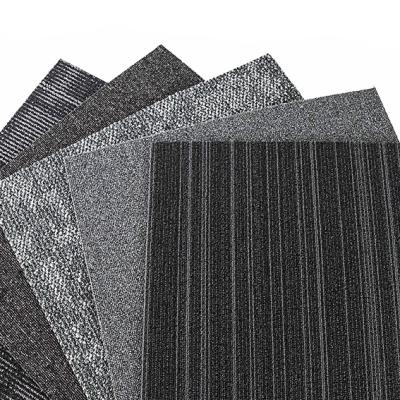 China 100% Nylon 66 Modular Carpet Tiles with Tufted Textured Loop Pile in 50 CM x 50 CM for Commercial Use for sale