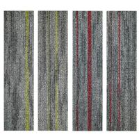 China 50cm x 100cm Printed Carpet Tiles with 100% Universal Nylon 66 and PVC Fiberglass Backing for Commercial Use for sale