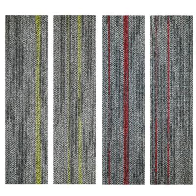 China 50cm x 100cm Printed Carpet Tiles with 100% Universal Nylon 66 and PVC Fiberglass Backing for Commercial Use for sale
