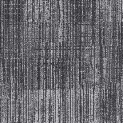 China Charcoal & Light Grey Abstract Striped Carpet Tile,B1 Fire-Rated Hotel Entrance Mat Solution With 100% Nylon Pile. for sale