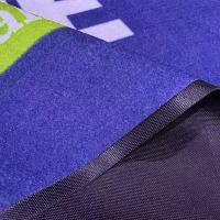 China Heavy Duty Printed Logo Anti Slip Door Mat Nylon Cut Pile Dirt Remove for sale