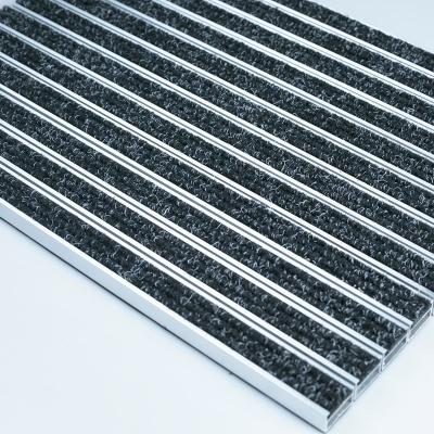 China Heavy Duty Aluminum Anti Slip Entrance Mat For Commercial High Traffic Areas for sale