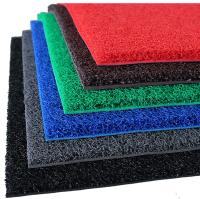 China PVC Coil Spaghetti Entrance Mat Roll Red Flexible Loop Doormat for Commercial Entrance for sale