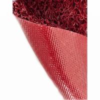 China PVC Coil Spaghetti Entrance Mat Roll Red Flexible Loop Doormat for Commercial Entrance for sale