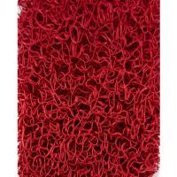 China PVC Coil Spaghetti Entrance Mat Roll Red Flexible Loop Doormat for Commercial Entrance for sale