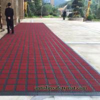 China Interlocking Modular Doormat with PVC Coil Insert Hollow Base Dirt Catching Entrance Floor Tile with Matching Edge and Corner Trims for sale