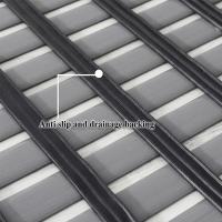 China Flexible Roll PVC Slotted Drainage Mat Open Groove Anti Slip Rubber Floor Mat for Pool and Wet Walkway for sale