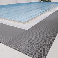 China Double Layer PVC Tube Drainage Mat Round Rod Open Grid Anti Slip PVC Mat for Pool Kitchen and Wet Area for sale