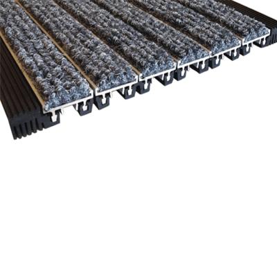 China Heavy Duty Outdoor 6063-T5 Anodized Aluminum Entrance Mat with Anti Slip Surface and Custom Size for Storefronts for sale