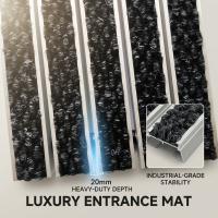 China Aluminum Entrance Mats 20mm Depth Hotel Lobby Entrance 1000lbs Luggage Cart Load for sale