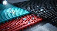 China Outdoor PVC Safety Mat 12mm UV Resistant Anti Slip Grid Poolside Locker Room Use for sale