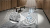 China Non Slip Wet Room Floor Mats 12mm Anti Bacterial Quick Dry for Changing Room for sale