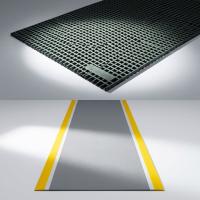 China Outdoor PVC Safety Mat 12mm UV Resistant Anti Slip Grid Poolside Locker Room Use for sale