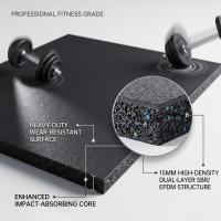 China Rubber Gym Mats 15mm Shock Absorbing Non Slip Flooring for Fitness Centers for sale