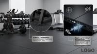 China Rubber Gym Mats 15mm Shock Absorbing Non Slip Flooring for Fitness Centers for sale