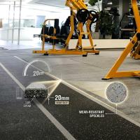 China Commercial Gym Mats 20mm SBR Rubber Heavy Duty Durable for Weightlifting Zones for sale