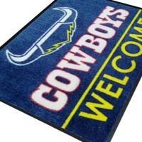 China 40*60cm Personalised Offices Rubber Backed Entrance Mats 1.2 To 1.5mm Thick for sale