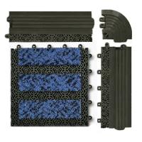 China 20x20 Modular Anti Slip PVC Floor Mat Recessed Entrance Mats Commercial 16MM Thick for sale