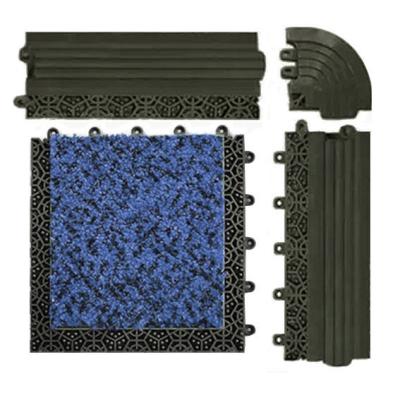 China Modular Seamless Interlocking PVC Mats Nylon PP Infill 20 X 20 Carpet Squares for sale