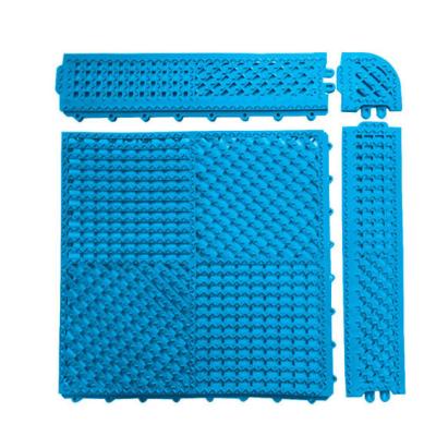 China Surface Mounted Non Slip Outdoor Swimming Pool Mats 300MMX300MM 9MM Thick for sale