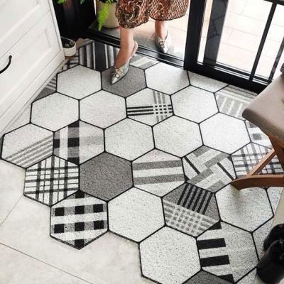 China 15mm Printed Kitchen Entryway Floor Mat Waterproof Hallway Runners Foam Backing for sale