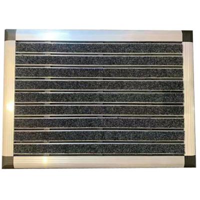 China Aluminum Scraper Entrance Door Mat Anti Slip Dust Control Office Doormat for sale