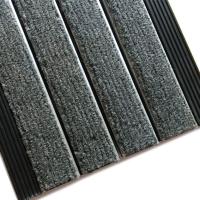 China Aluminum Anti Slip Safety Mat Grey Color Entrance Floor Matting 18mm Depth for sale