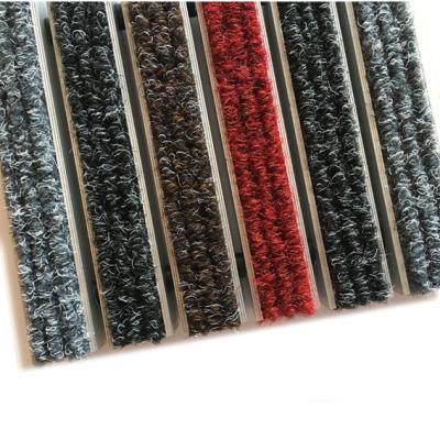 China Aluminum Dust Control Anti Slip Safety Mat Entrance Floor Barrier Matting for sale