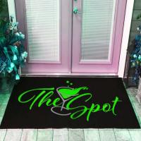 China NBR Rubber Backing Printing Floor Custom Logo Mats 3.5mm Pile Height for sale