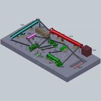 China Ball Shape Granules Organic Fertilizer Production Line for Organic Waste Integration for sale