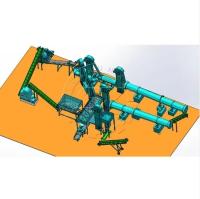 China Complete Organic Fertilizer Fermentation Production Line for Round Ball Press Pellet for sale