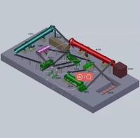China Complete Organic Fertilizer Fermentation Production Line for Round Ball Press Pellet for sale