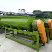 China 18000L High Speed Continuous Double Shaft Mixer Paddle Organic Fertilizer Horizontal Mixer for sale