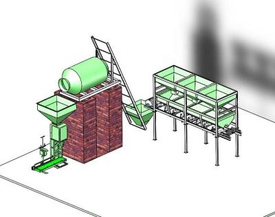 China 1500 KG Capacity BB Fertilizer Mixing Equipment for Bulk Blending Production Line for sale