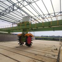 China Organic Fertilizer Low Energy Consumption Wheel Type Compost Turner for Farms 10000 KG for sale