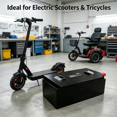 China Ultra Large Capacity 60V 100Ah LiFePO4 Liquid Battery for Electric Bicycles/Scooters 1500 Cycles for sale