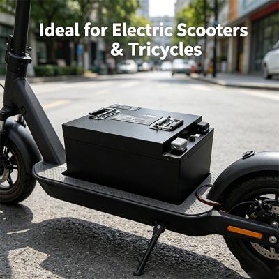 China 60V 75Ah LiFePO4 Battery Pack for Electric Bicycles/Scooters 80A BMS UN38.3 CE Certified 1500 Cycles 0-55 Operating Temp for sale