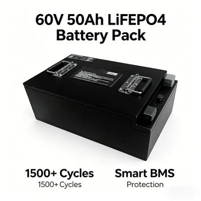 China Rechargeable 60V 50Ah LiFePO4 Battery Pack 2C Discharge For Electric Bicycles/Scooters for sale