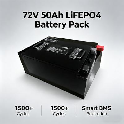 China 72V 50Ah LiFePO4 Battery with 1500 Cycles and 0-55℃ Operating Range for Electric Bicycles and Scooters for sale